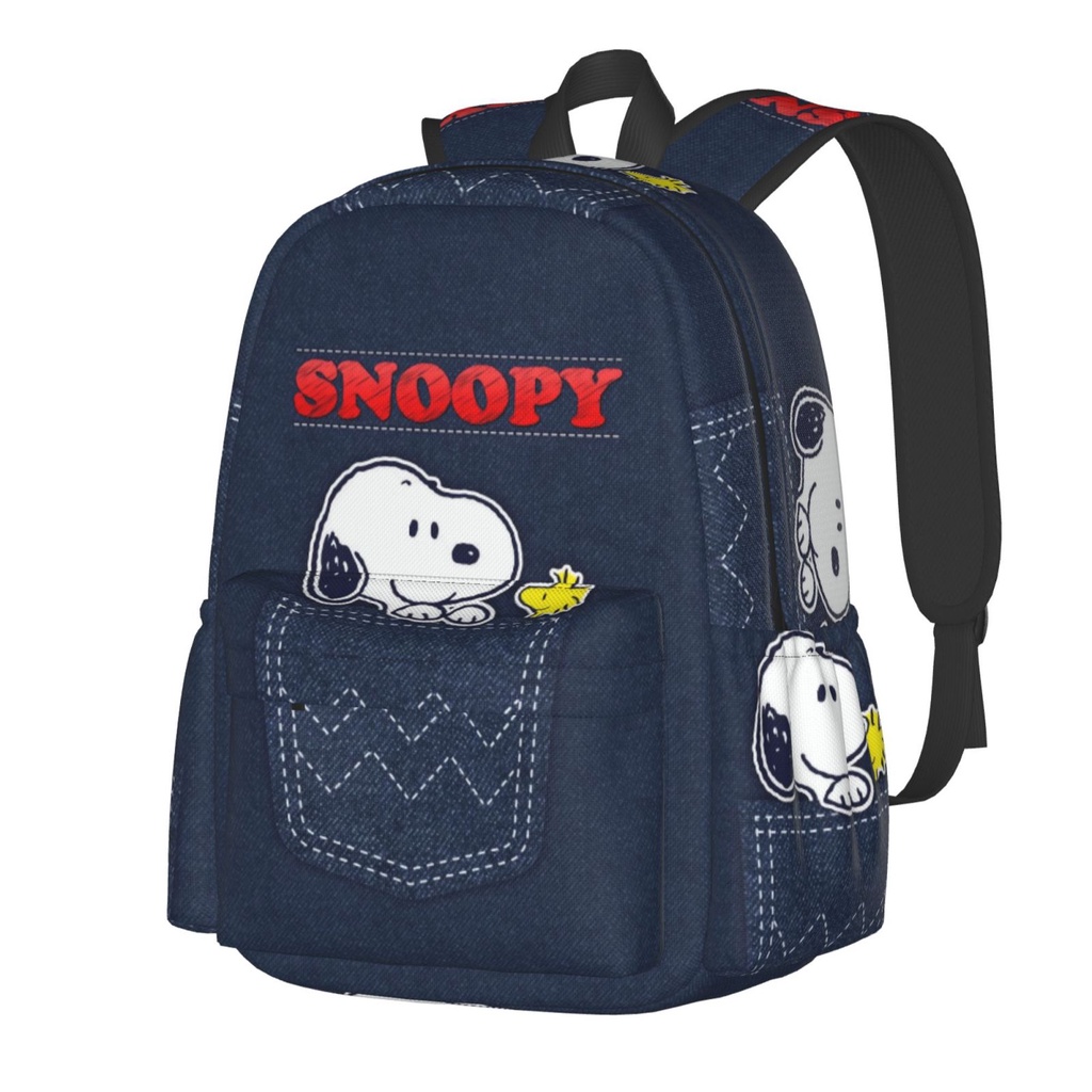 Snoopy School Bag Large Capacity Lightweight Travel Laptop Backpack Men ...