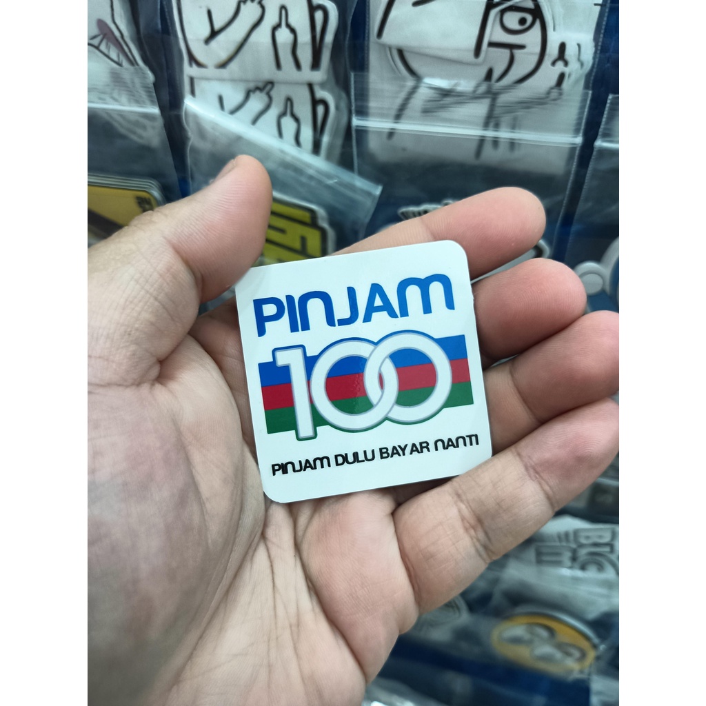 Sticker Pinjam Seratus handredplus (Waterproof with laminate) | Shopee ...