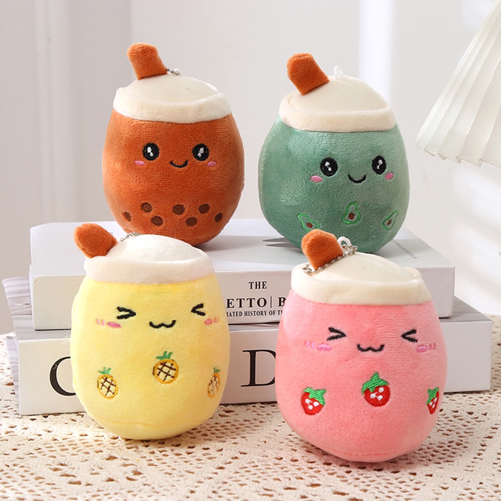 tea cup plush toy milk tea soft doll Boba fruit tea cup simulation ...