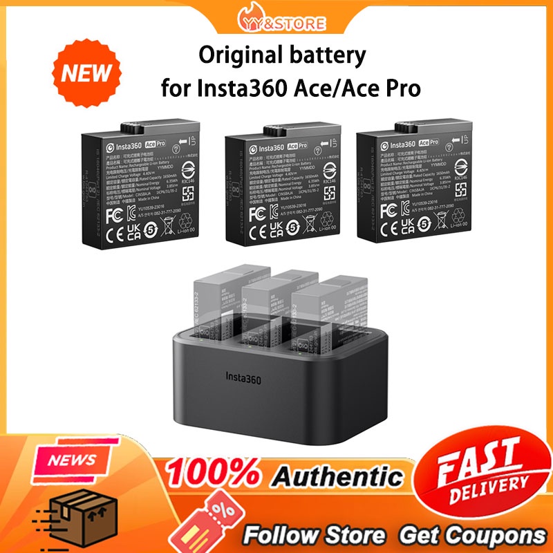【Original new】 Insta360 Ace/Ace Pro/Ace Pro 2 battery (1800mAh) + three ...