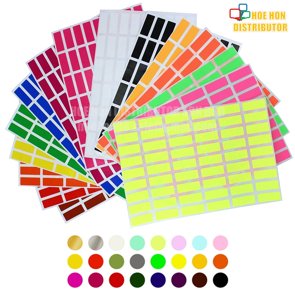 Rectangle Sticker 10pcs Multipurpose Square Colored Marking Label ...