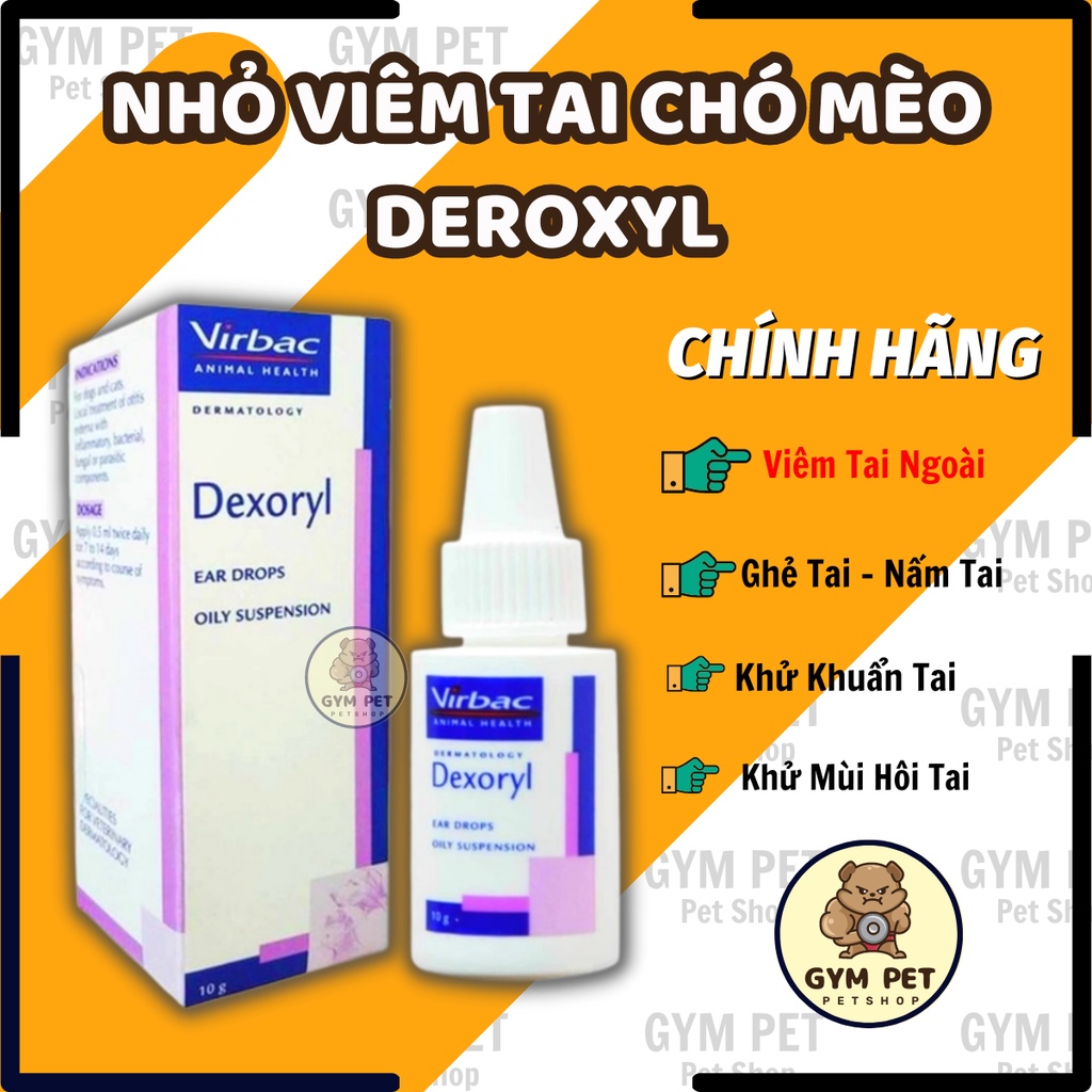 Virbac Dexoryl Small Ear Inflammation Ears, Ear Fungus, Antiseptic Ears ...