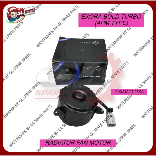RADIATOR FAN MOTOR (ASIMCO USA) PROTON EXORA BOLD TURBO (APM TYPE ...