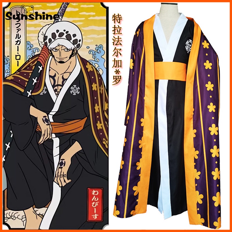 One Piece Trafalgar Law/Trafalgar D Water Law Cosplay Costume Kimono ...