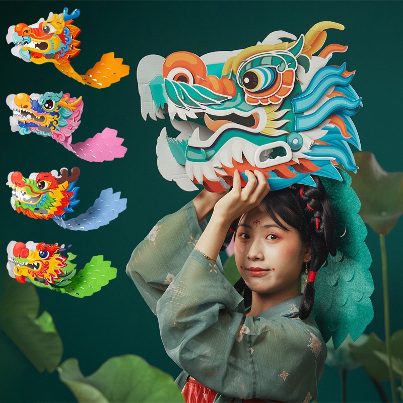 Chinese Dragon Shape Head Wear Ornament Dragon Boat Festival Children ...