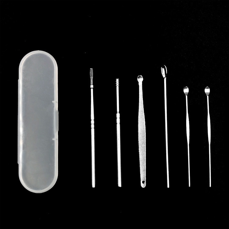 Ear Pick Cleaning Ear Picking Tool Stainless Steel Spiral Ear Pick Set ...