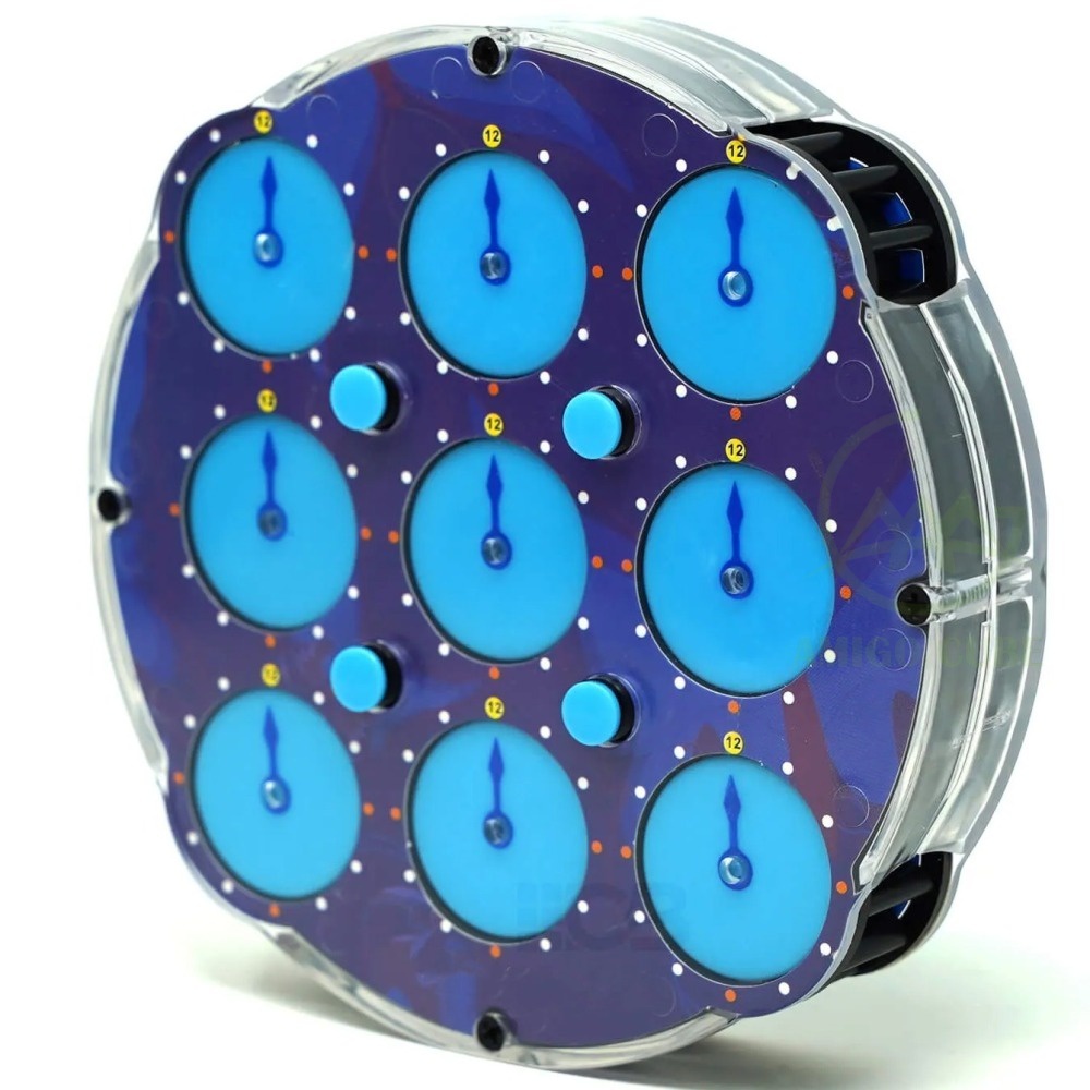 Shengshou Magic Clock 4x4 Magnetic Transparent Blue ABS Positioning ...