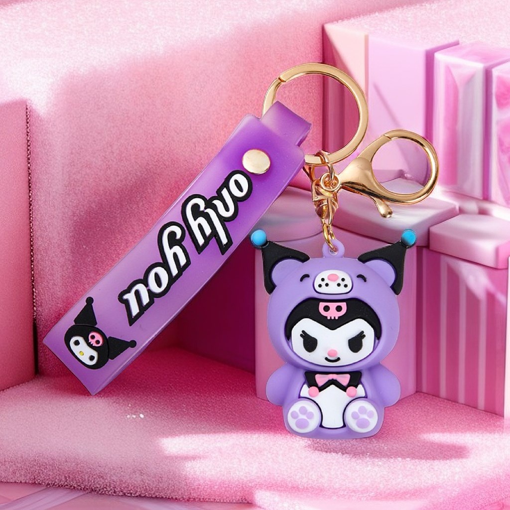Kuromi Keychain cartoon cinnamoroll cute pendant doll small gift car ...