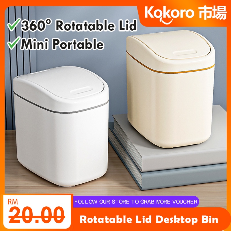 Kokoro - Mini Office Table Desktop Dustbin Rubbish Bin Trash Bin with ...