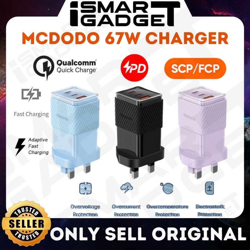Mcdodo 67W Charger GaN 5 Mini Fast Charger | Shopee Malaysia