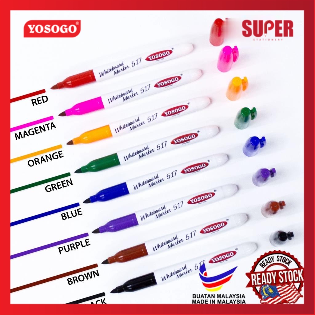 [super stationery] YOSOGO 517/519 Pen Penanda Papan Putih Whiteboard ...