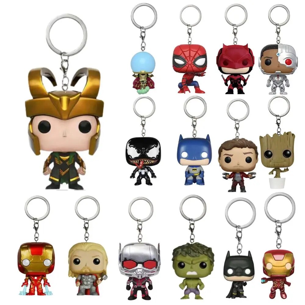 Keychains The Avengers Marvel Iron Man Rocket Spider-man Hulk Loki Thor ...