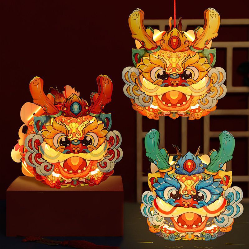 DIY Chinese Dragon New Year 3D Projection Lantern / Handmade Handheld ...