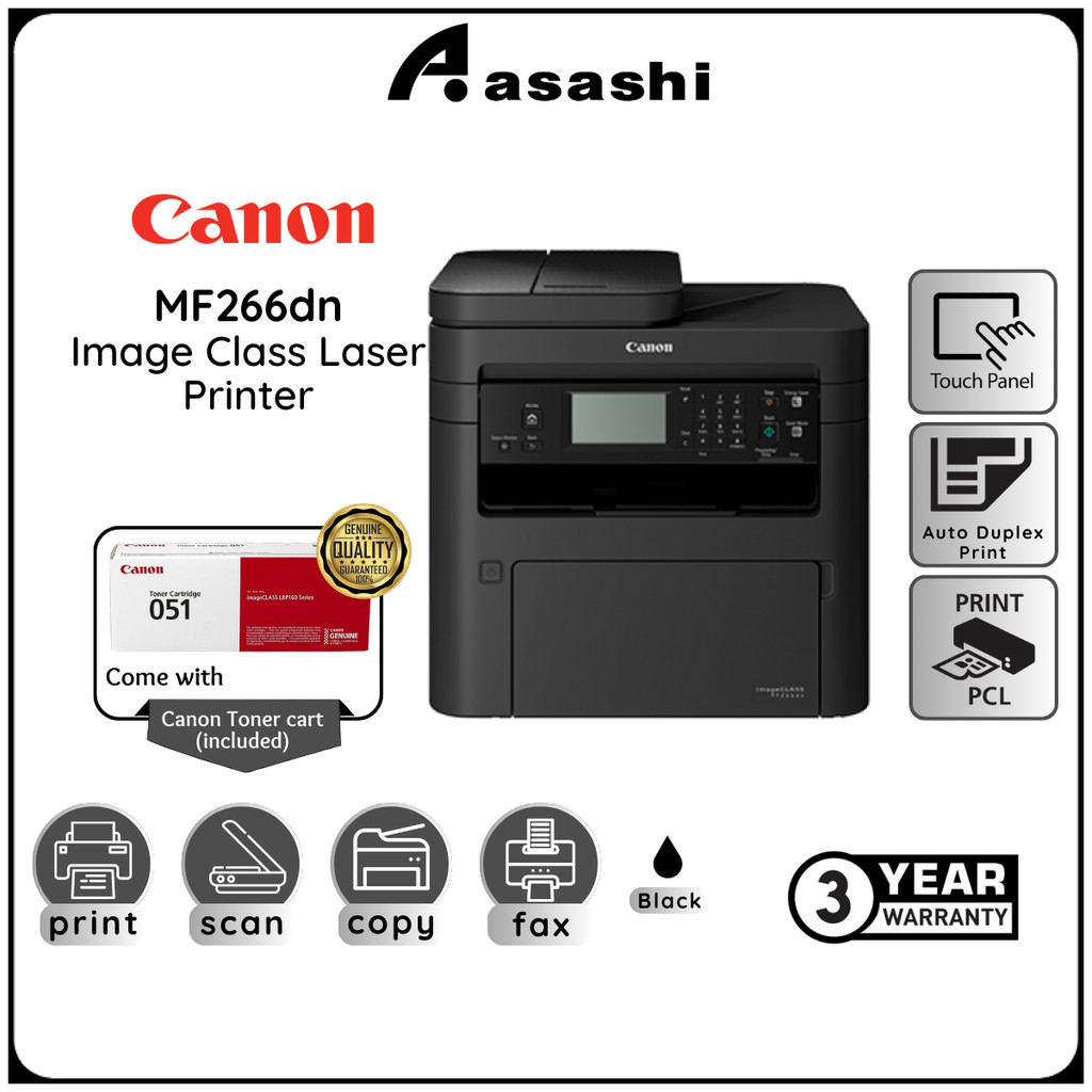 Canon MF266dn Image Class Laser Printer (Print / Scan / Copy / Fax ...