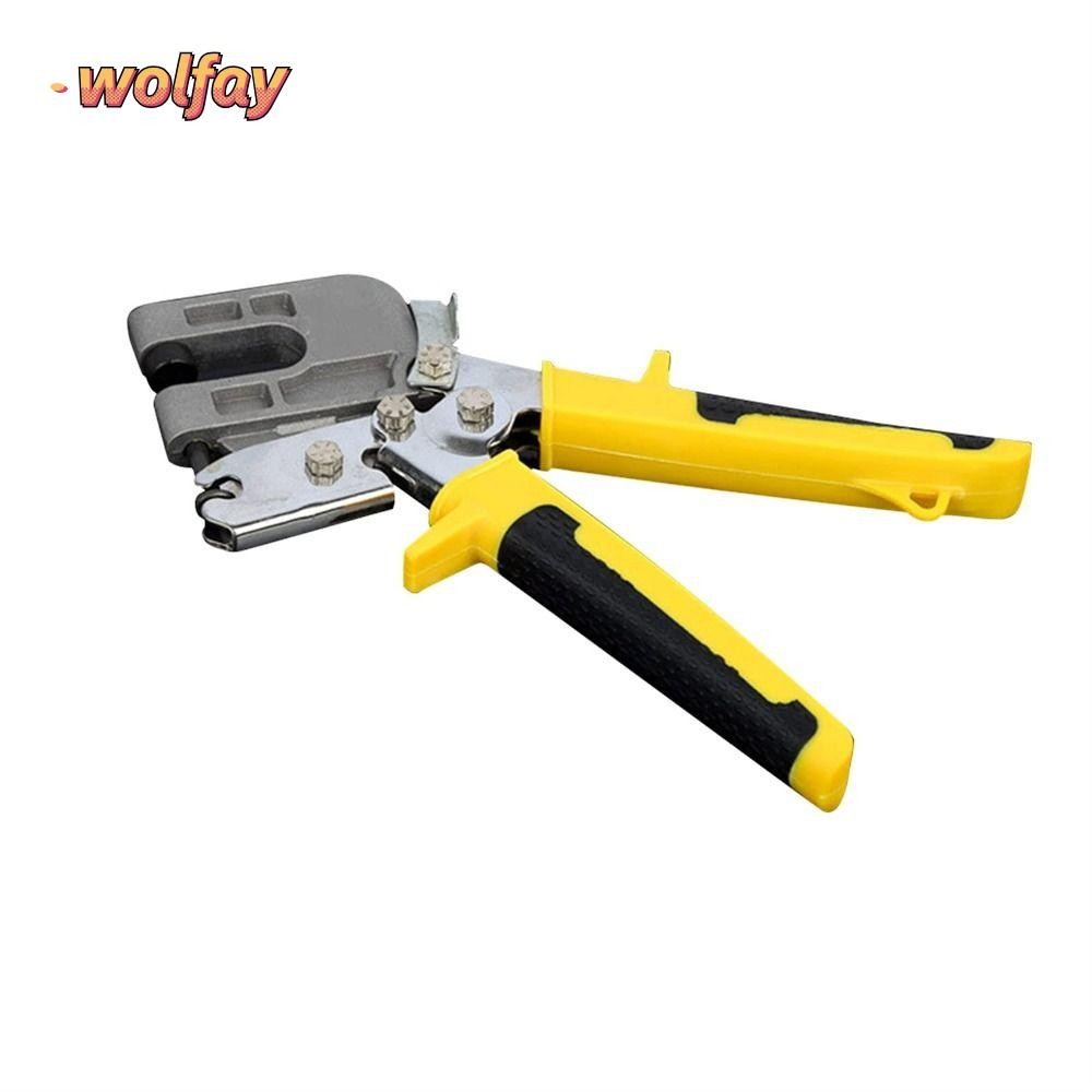 WOLFAY Metal Stud Crimper Tool, High-Carbon Steel Yellow Plaster Tool ...
