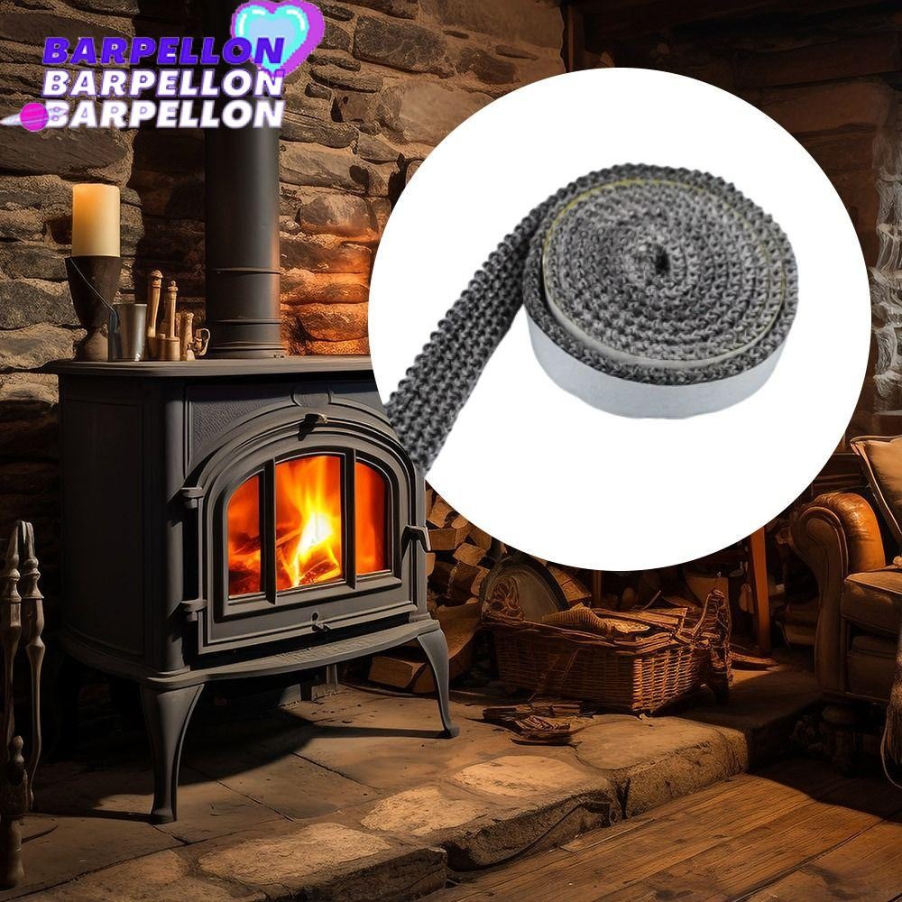 BARPELLON Flat Stove Rope, 2m*10mm/12mm/15mm Black Fiberglass Fireplace ...