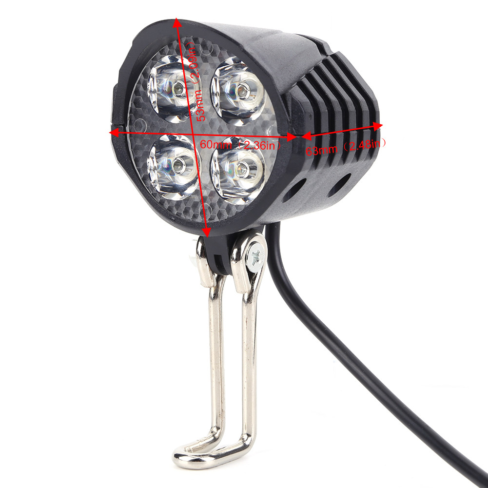 48V E-bike Headlight Easy Installation Electric Scooter LED Headlight ...