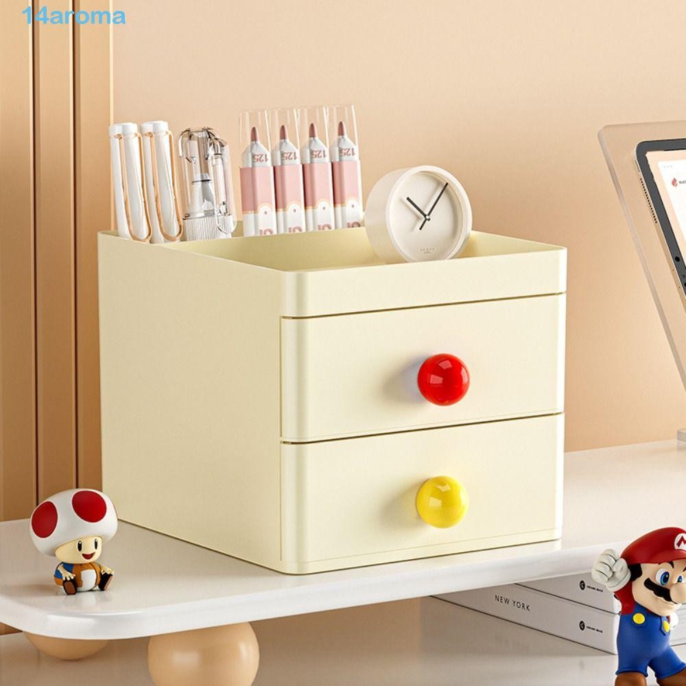 AROMA Desktop Organizer, 3-layer Dopamine Color Pen Holder, Large ...