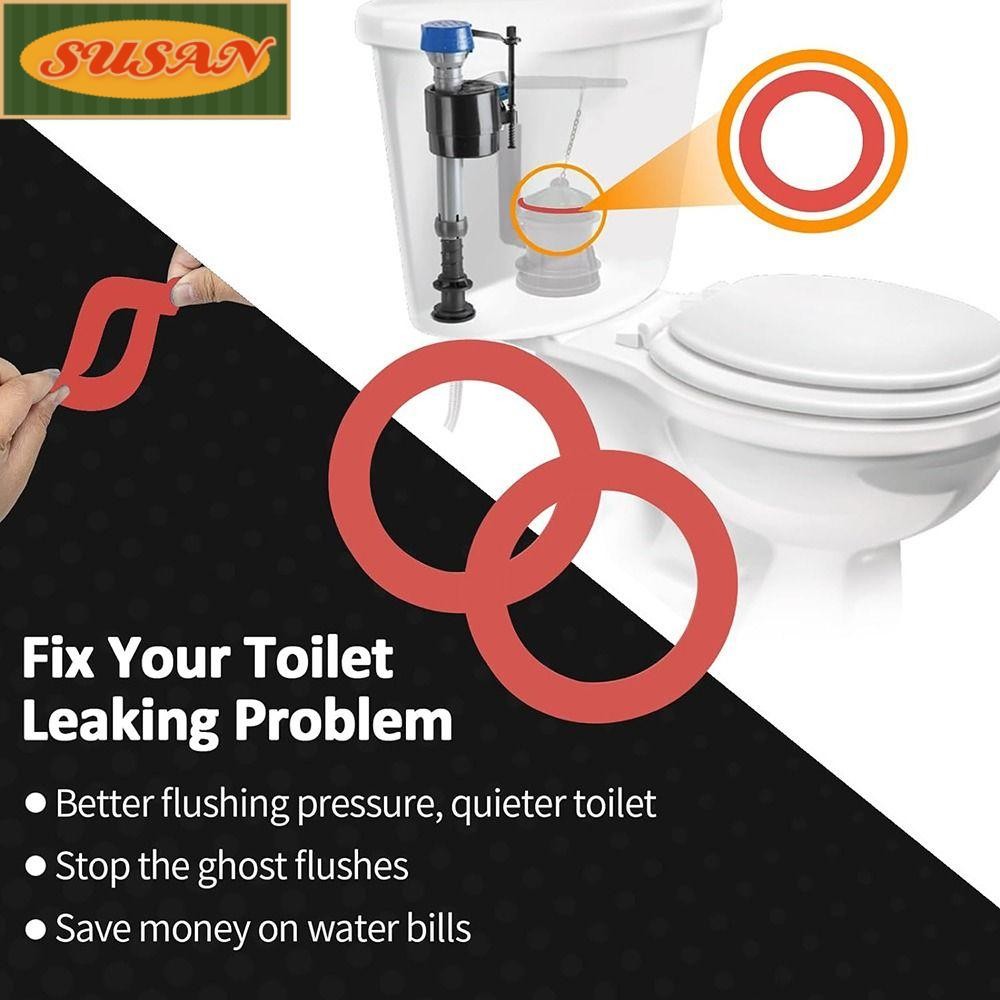 SUSANS Toilet Gasket, Durable Silicone Flush Valve Seal, Replacement Toilet Parts Prevent ...