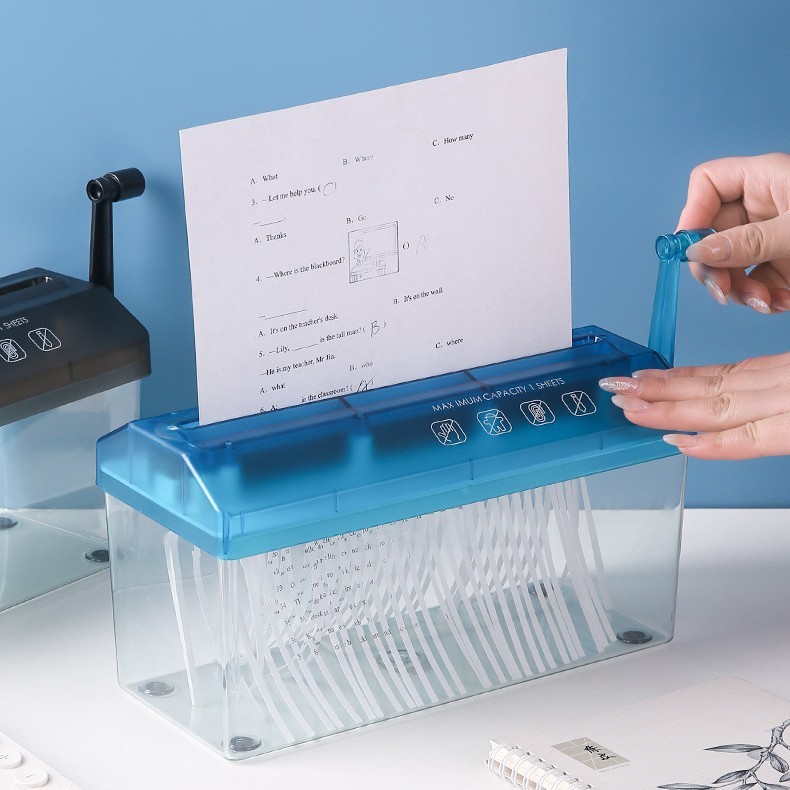 A4 Hand Shredder Manual Small Office Shredded A5 Paper Invoice Contract ...