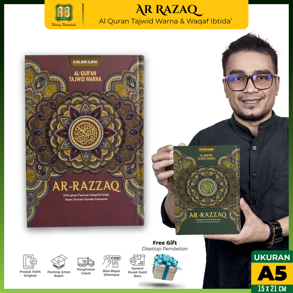 Al Quran Without Translation Medium Size Alquran Ar Razzaq A5 Tajwid ...