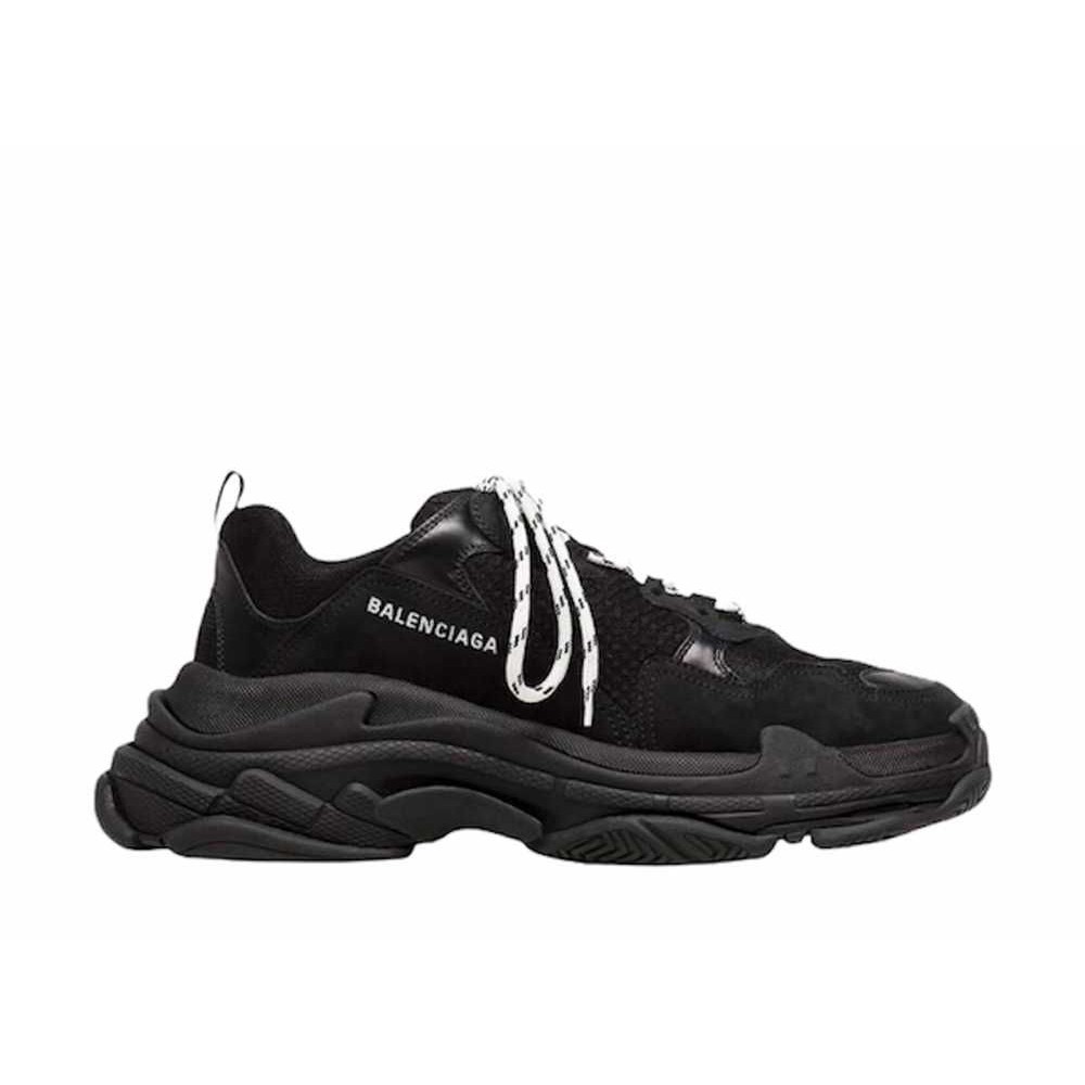 Balenciaga Triple S Black White Laces Unused | Shopee Malaysia