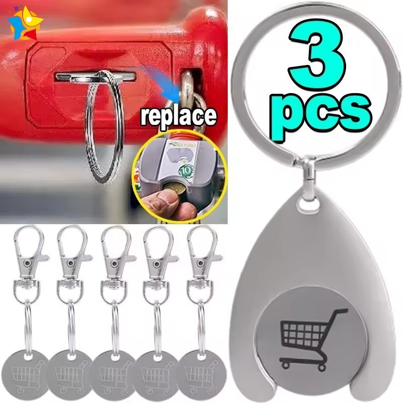Shopping Cart Tokens Keychain Supermarket Trolley Token Universal ...