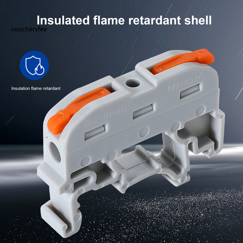 [VOU] Stable Equipment Operation Terminal Block Metals Corrosion Resistance 10pcs Kv121 Push-in ...