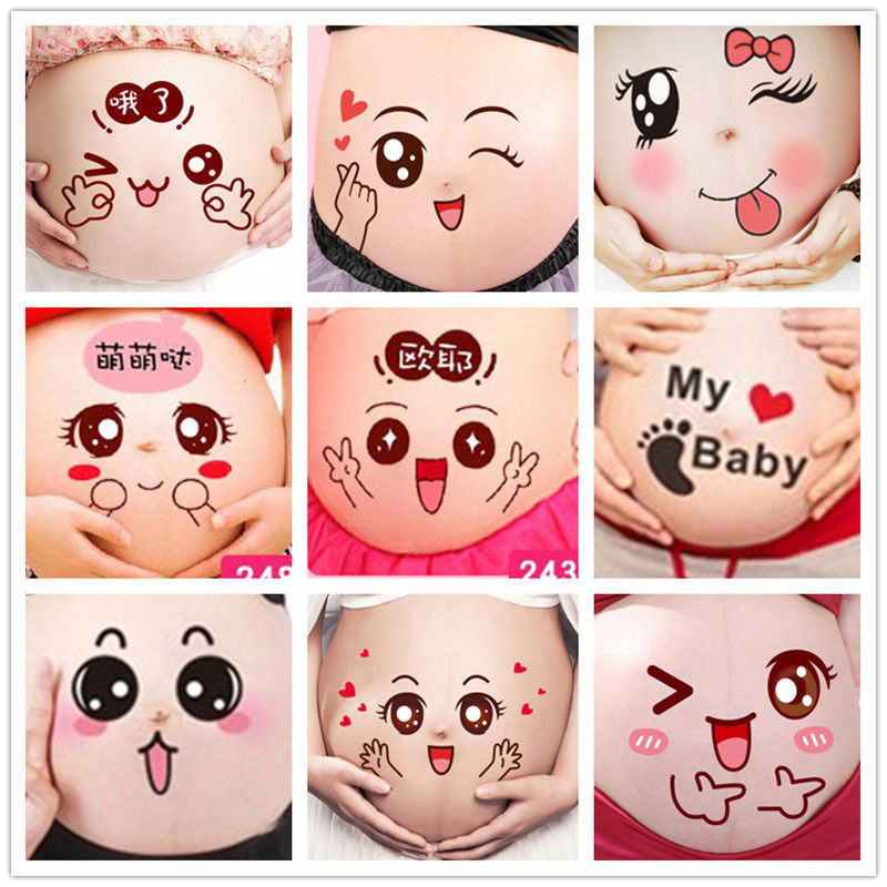68/pregnant Women Photo Belly Stickers Pregnant Women Belly Stickers ...