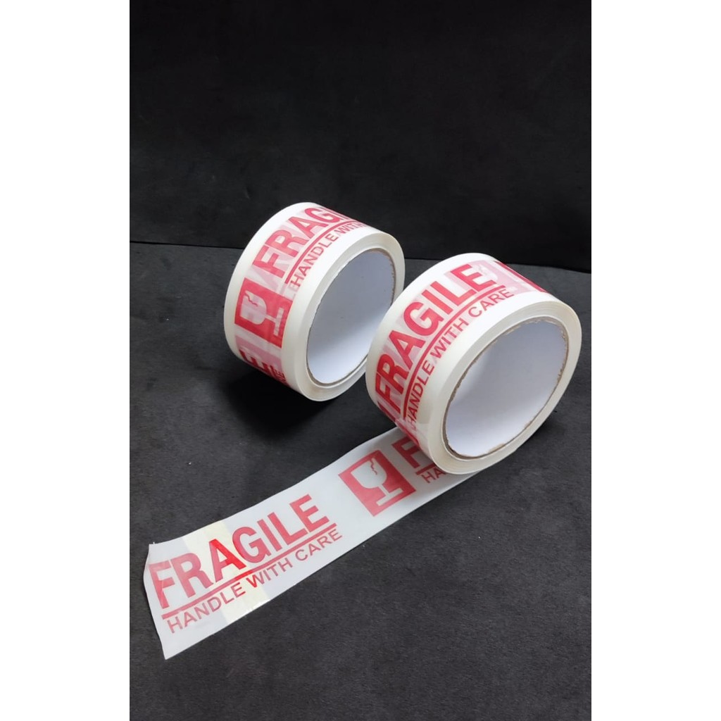 FRAGILE / HANDLE WITH CARE OPP TAPE (White Base) 48mm x 50m (Pc ...