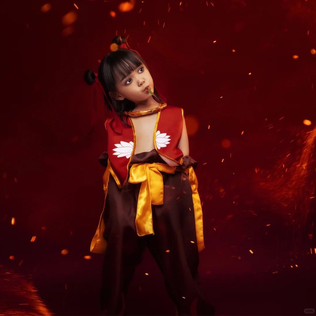 Children Nezha Devil Child Cos Animation Little Nezha Costume Red Boy ...