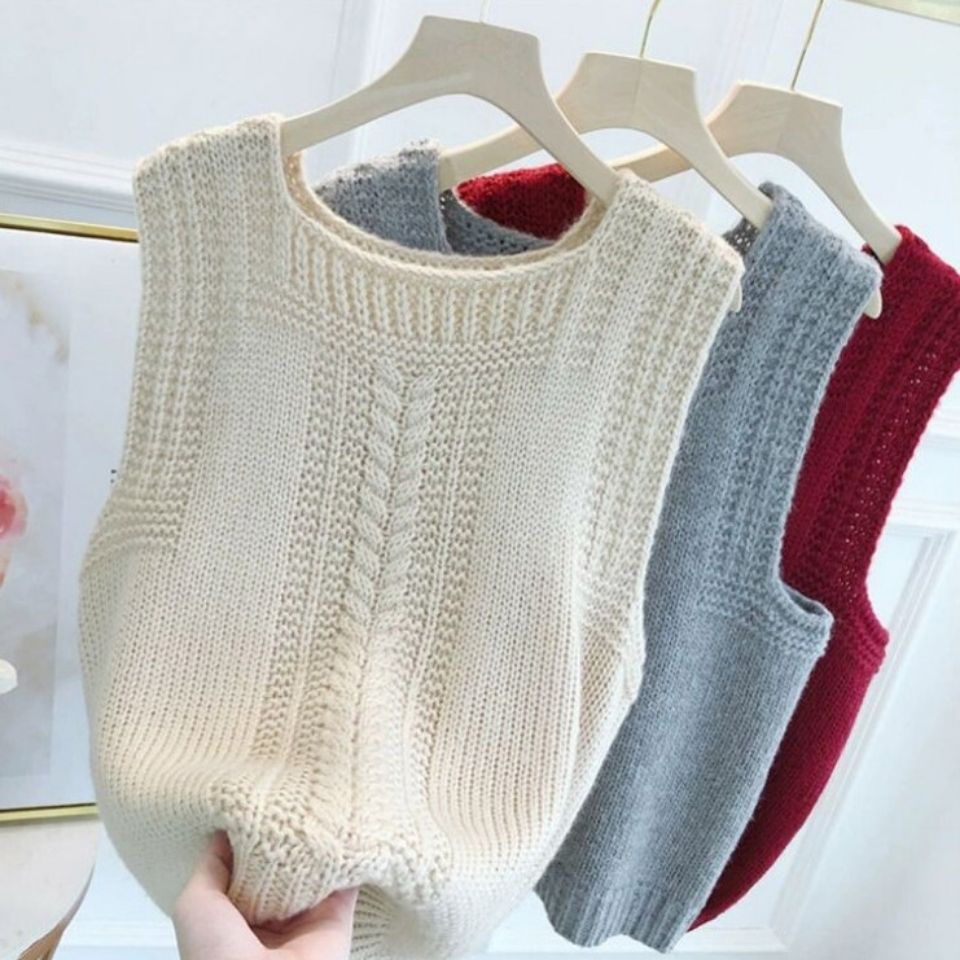 Knitted Vest Women's New Loose Trend Vest | Shopee Malaysia