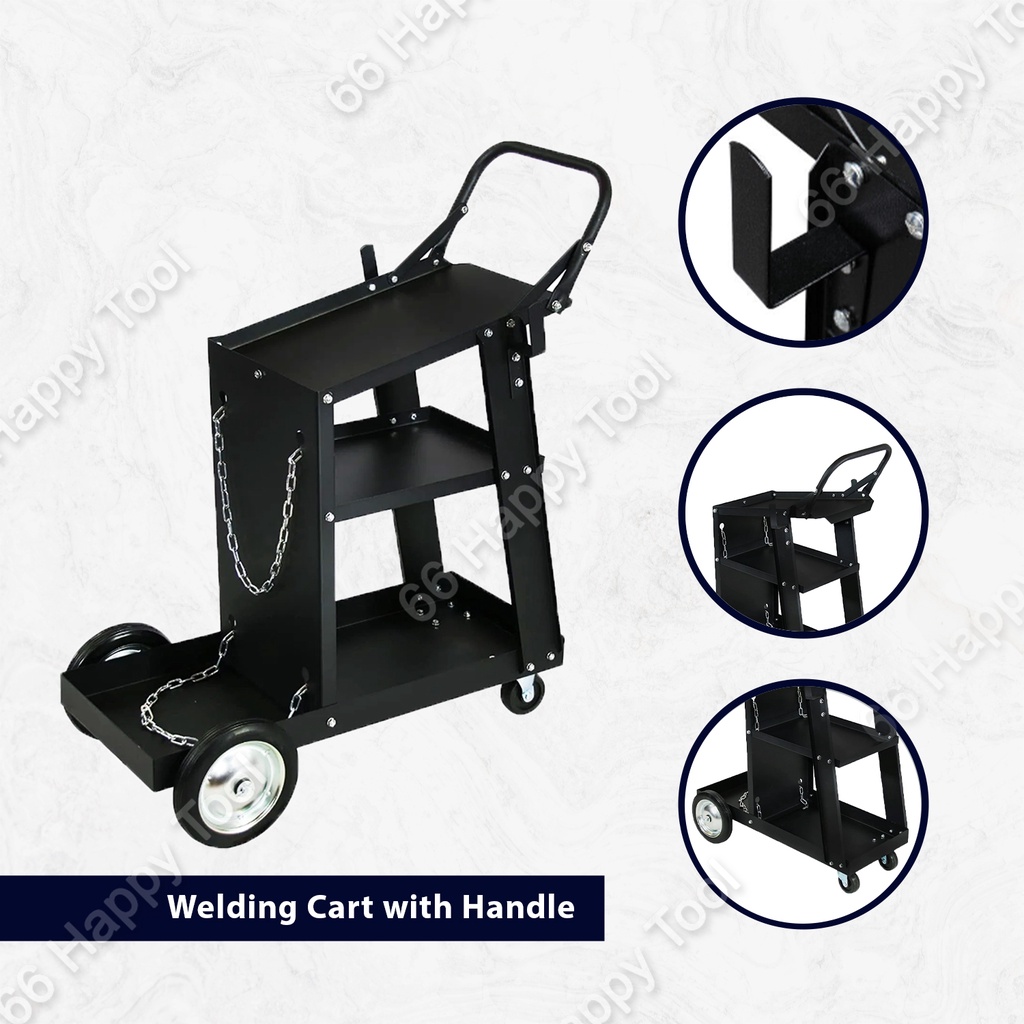 Welding Machine Cart Heavy Duty 3 Tier Trolley for MIG TIG MMA ARC ...