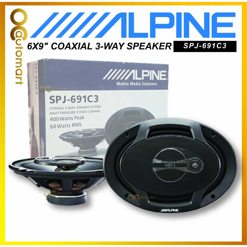 Alpine SPJ-691C3 6x9" 3-Way Coaxial Car Speaker | Shopee Malaysia