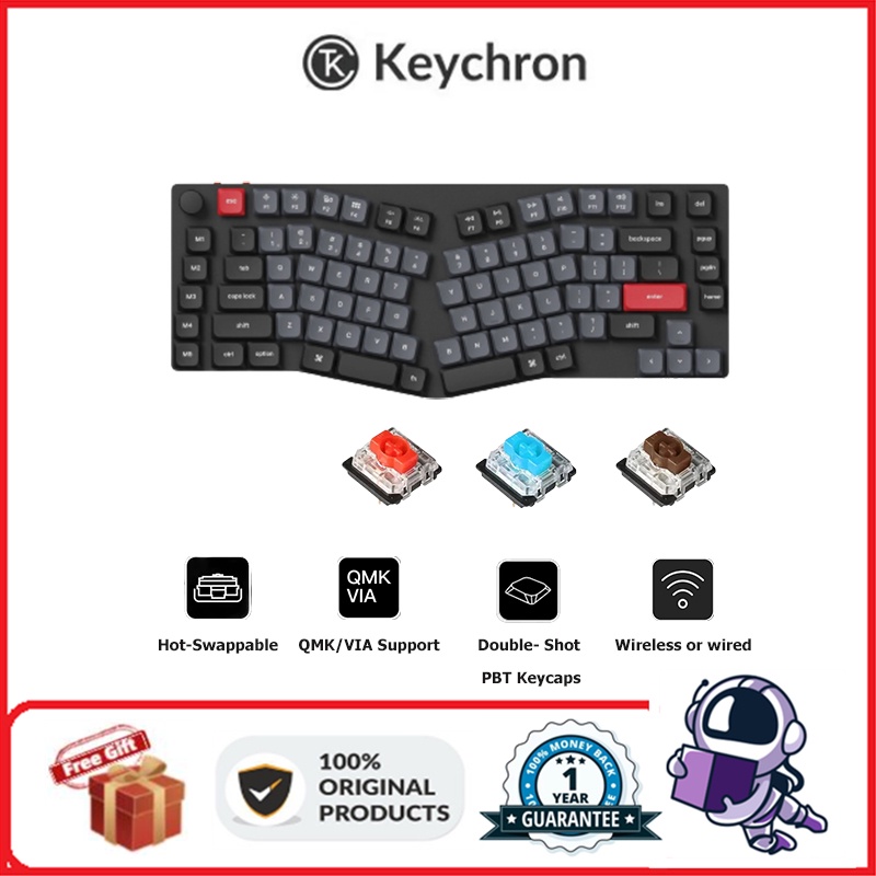 Keychron K15 Pro (Alice Layout) QMK/VIA Wireless Custom Mechanical ...