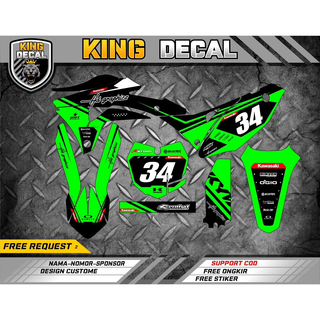 Decal STICKER KLX GORDON FULL BODY/DECAL GORDON/DECAL STICKER Variation ...
