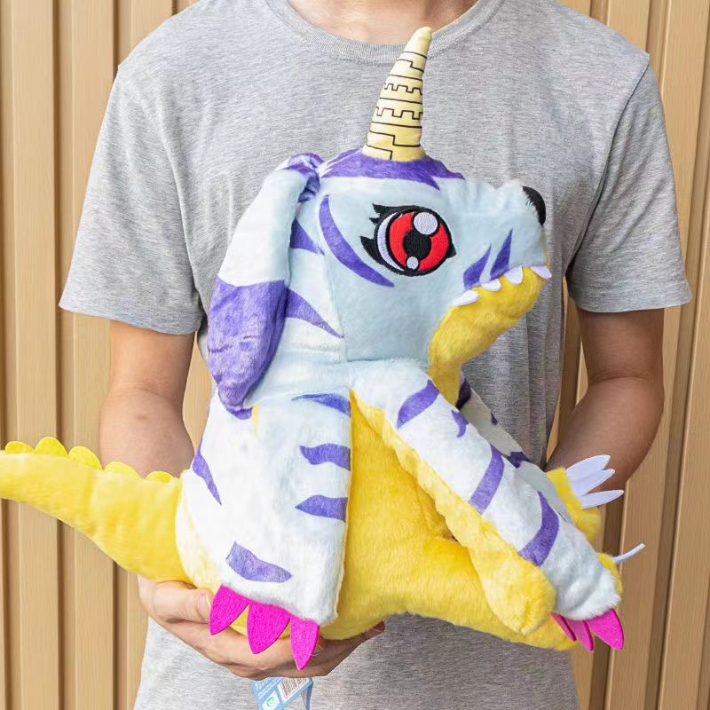 Digimon Plush Doll Large Cute Sitting Posture Series Gabumon Badamon ...