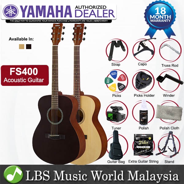 Yamaha FS400 Concert Acoustic Guitar With Gig Bag (FS 400) | Shopee Malaysia