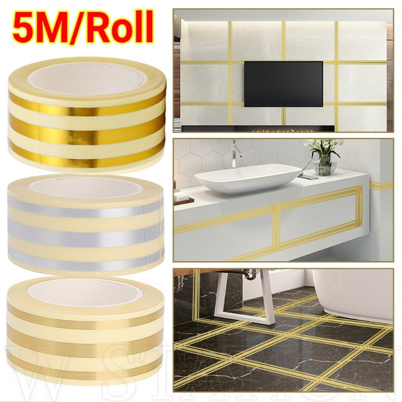 1 Roll 5M Ceramic Tile Gap Stickers / Mildewproof Waterproof Floor ...