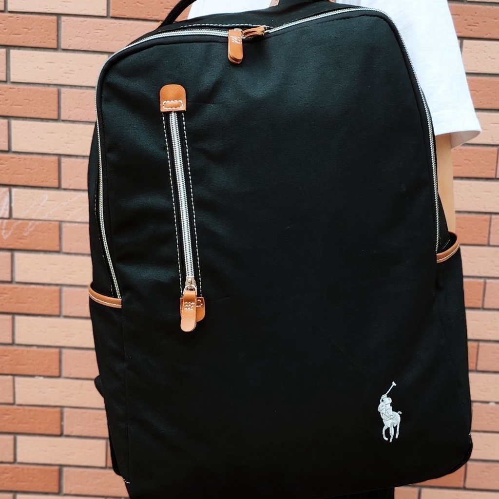 Ralpha Lauren Thick Canvas Backpack polo Casual Backpack Campus Style ...