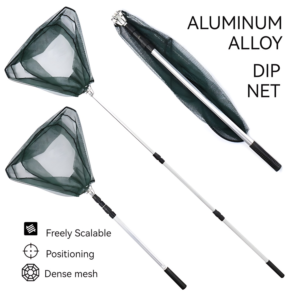 Aluminum Alloy Retractable Fishing Line Tier Net Telescoping Foldable ...