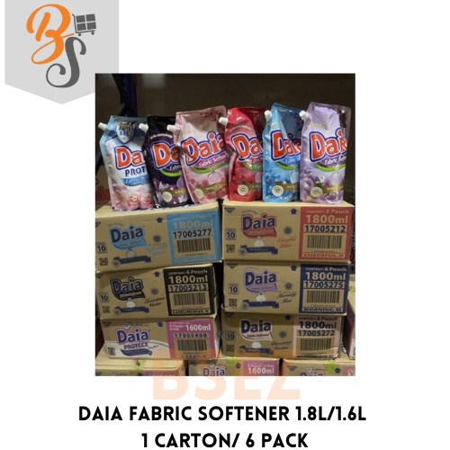 DAIA FABRIC SOFTENER 1.6L/1.4L 1 CARTON/ 6 PACK | Shopee Malaysia