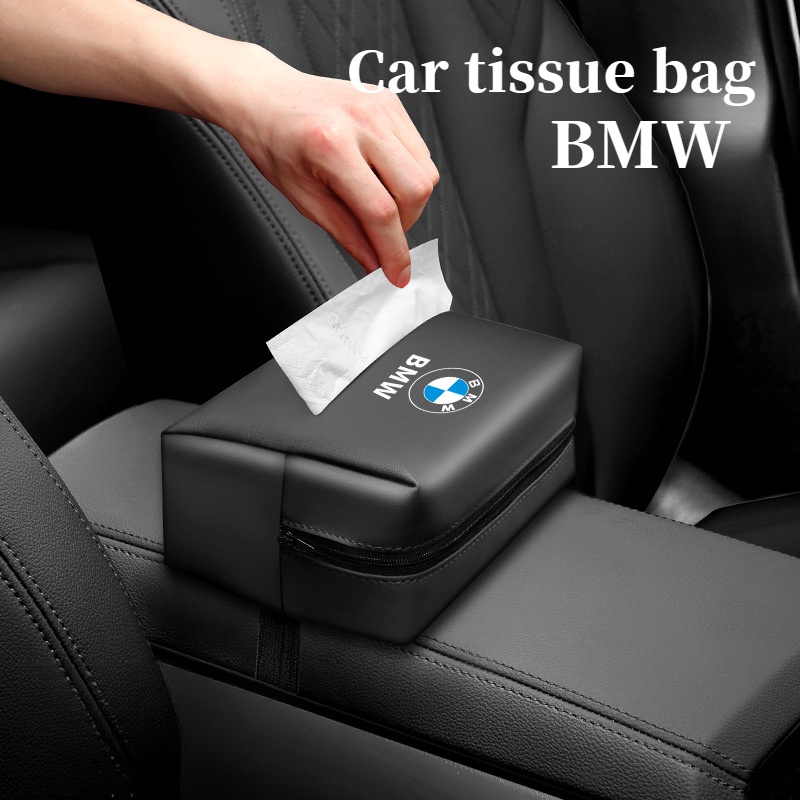 BMW Car leather tissue bag for F31 F30 F10 F25 F20 X5 X4 X1 1 2 3 4 5 6 ...