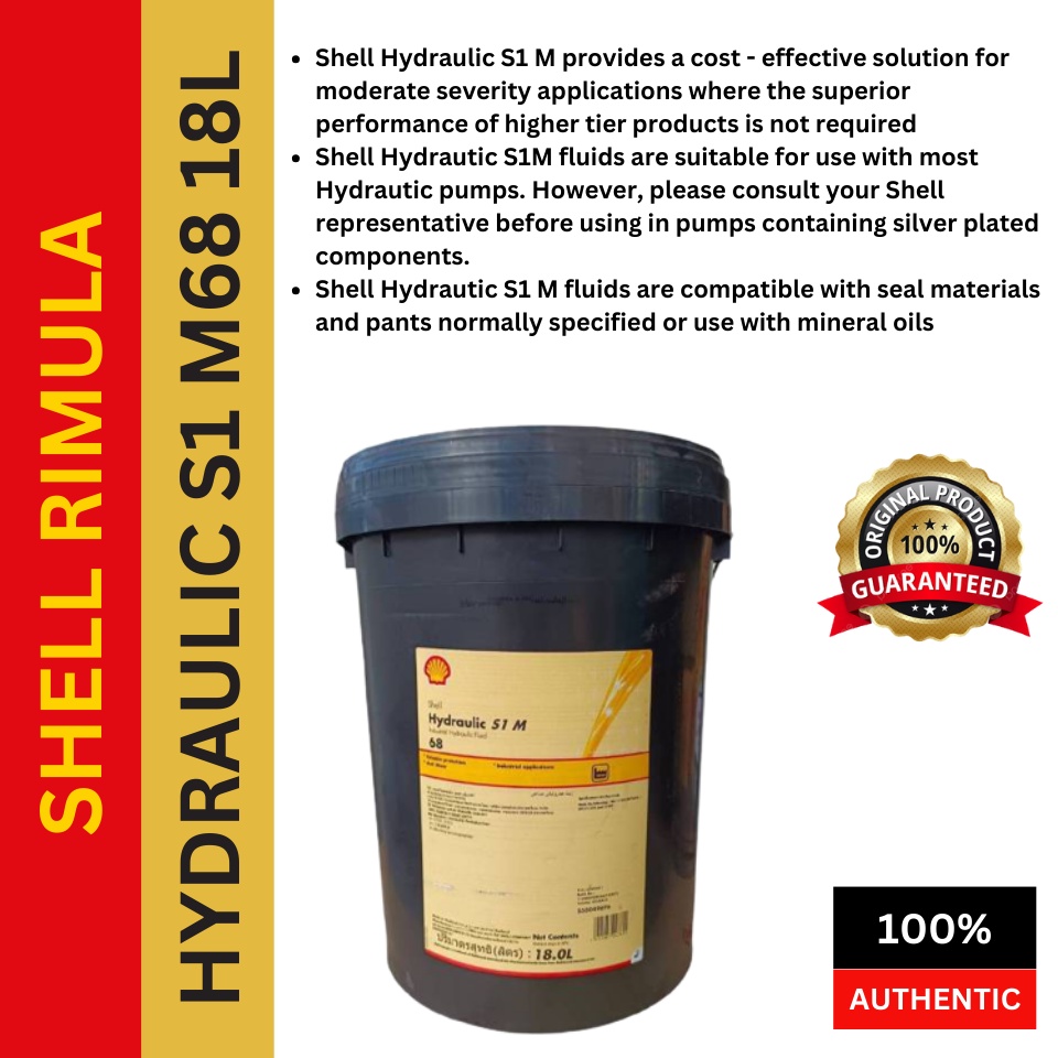 550049696 Shell S1 M 68 Industrial Hydraulic Oil 18L | Shopee Malaysia