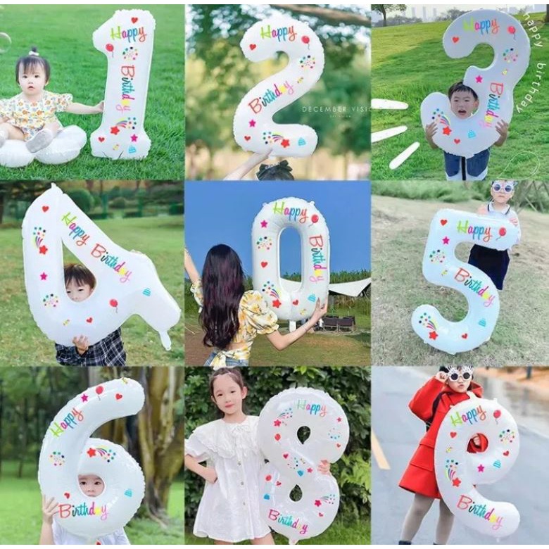 32Inch Number Balloons Wedding Party Birthday Decoration Digital ...