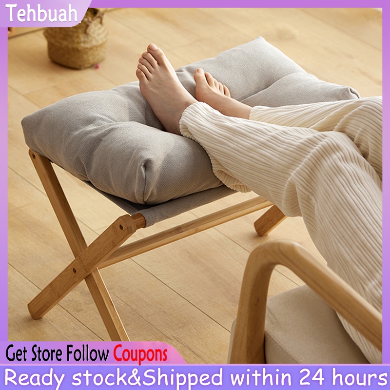 Footstool Folding Leg Cushion Office Footrest Stool Sofa Footrest Stool ...