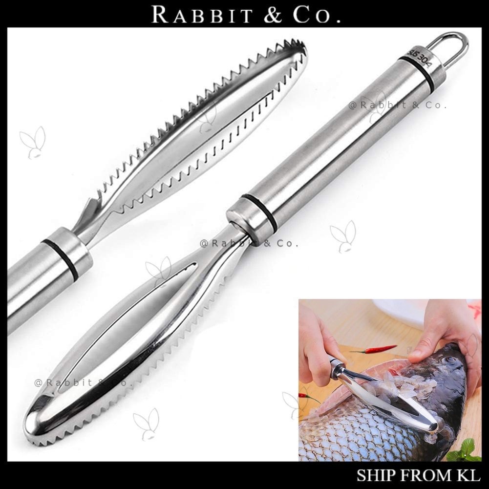 R&C 304 Stainless Steel Fish Scale Planer Remover Cleaner Scaler ...