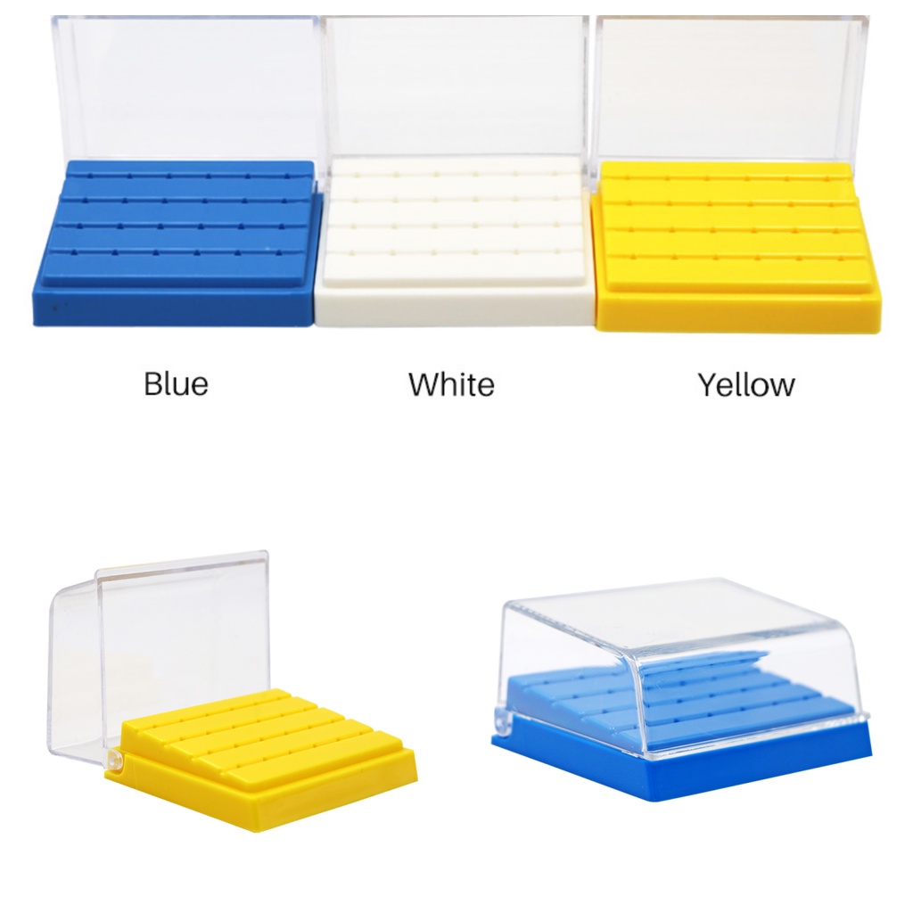 24 Holes Dental Bur Disinfection Box Dentistry Drills Disinfection ...