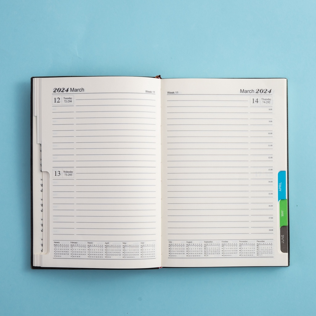 A5 Agenda 2024 Planner Chinese Inner Page Notebook 365 Days Daily Plan ...