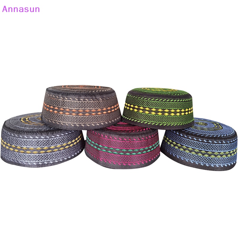 Annasun Men Worship Saudi Arabia Turban Muslim Cap Prayer Hat Islam ...
